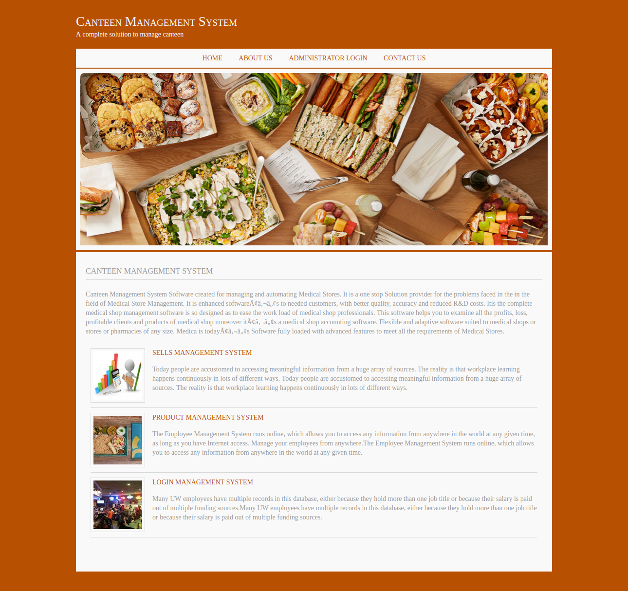 Canteen Management System using Java, JSP and MySQL